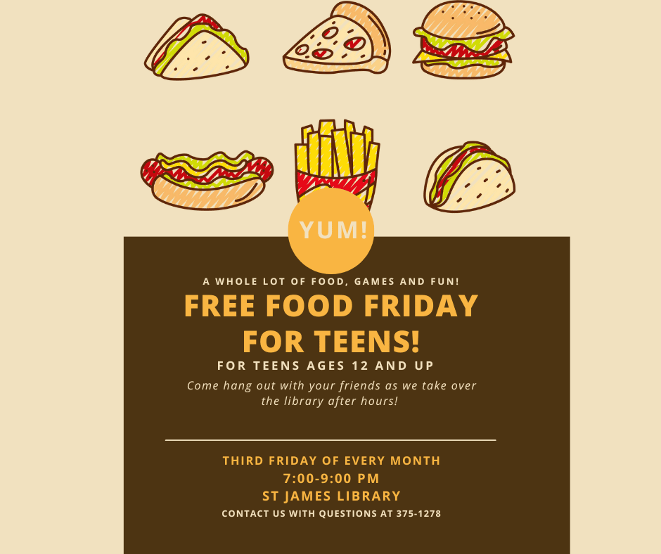 Free Food Friday for Teens – St. James Library